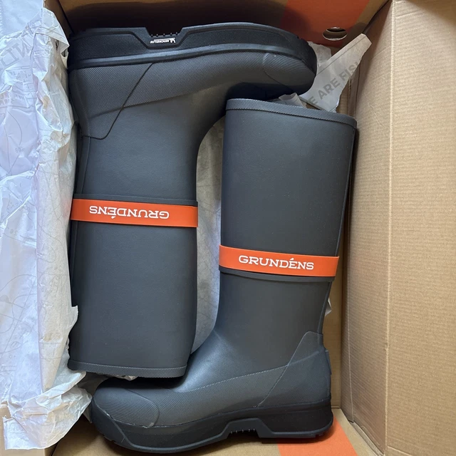 GRUNDENS MEN'S CREWMAN Tall Boot Anchor Gray US Men’s 9 New in Box £82. ...