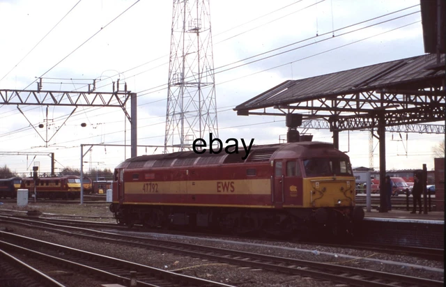35MM RAILWAY SLIDE - EWS Diesel Electric Class 47. 47792 @ Crewe £2.75 ...