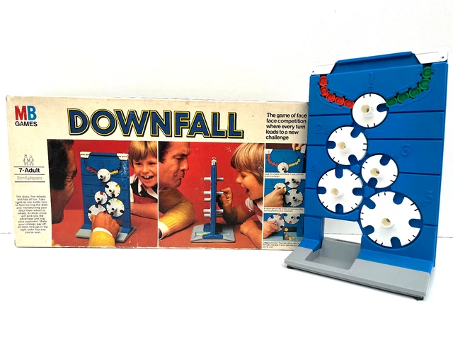 VINTAGE DOWNFALL BOARD Game * MB Games * Original Long Box Edition ...