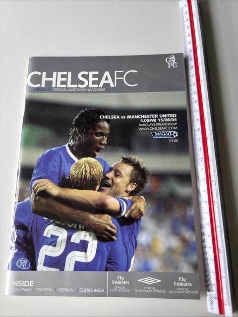 CHELSEA V MANCHESTER United Programme 15th August 2004 inc ticket. £4. ...