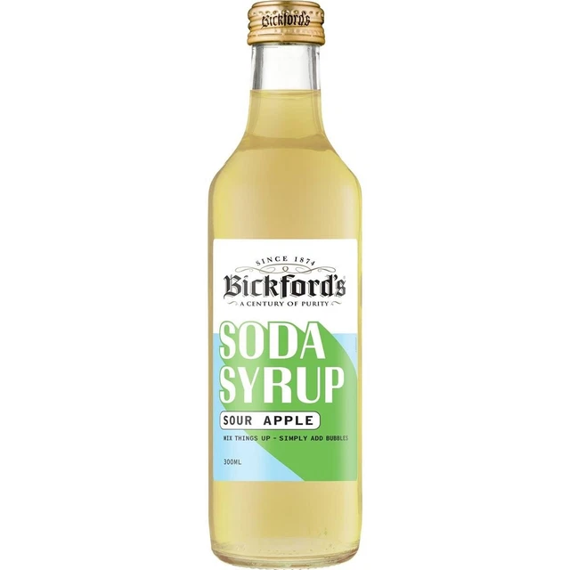 BICKFORDS SOUR APPLE Soda Syrup Drink Mix 300ml $15.00 - PicClick AU