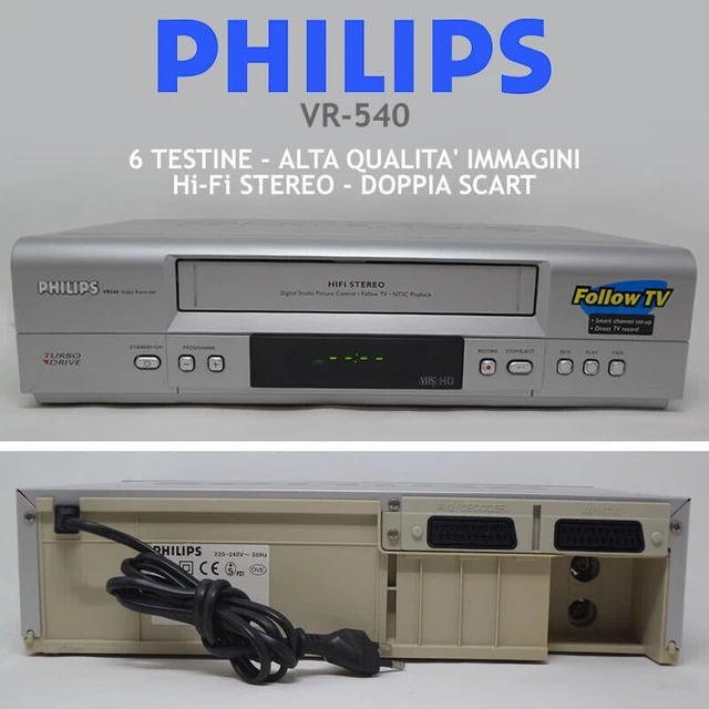 PHILIPS VR540 VINTAGE Working Vcr Cassette Player Vhs Recorder Vhs £81. ...
