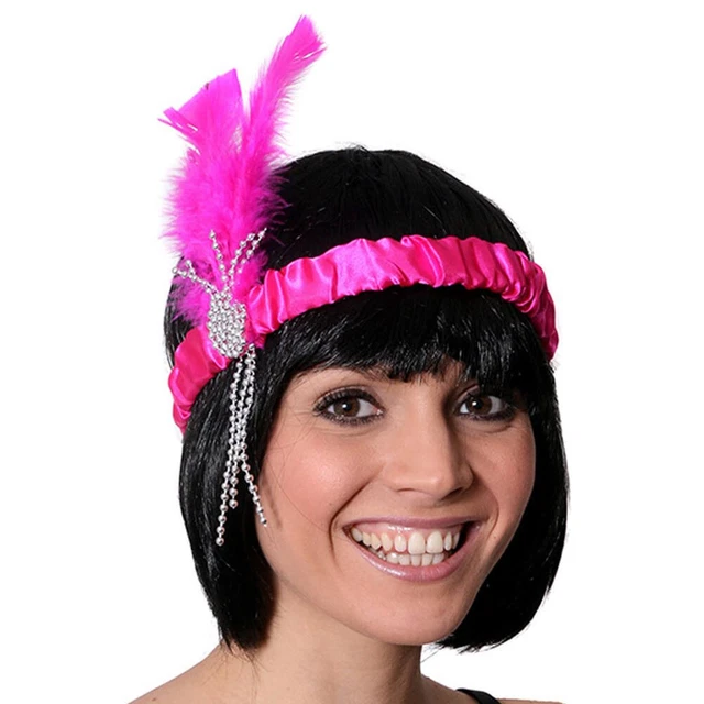 1920'S PINK FLAPPER Headband Gangster Moll Ladies Fancy Dress Costume ... 1920'S PINK FLAPPER Headband Gangster Moll Ladies Fancy Dress Costume ...