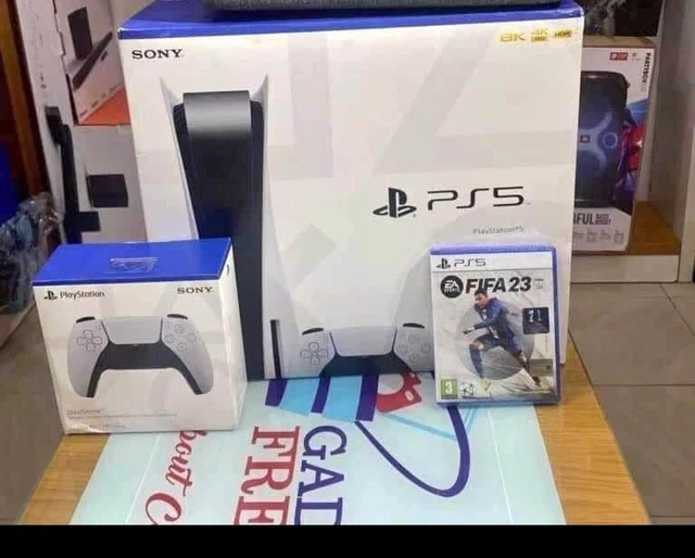 SONY PS5 SLIM Digital Edition Console Two DualSense Controllers Bundle ...