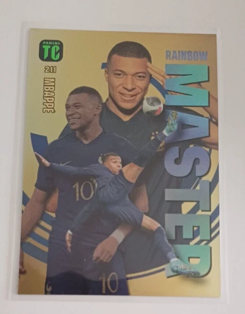 CARTE CARD CARTA n°211 RAINBOW MASTER Kylian Mbappé FRANCE PANINI TOP ...