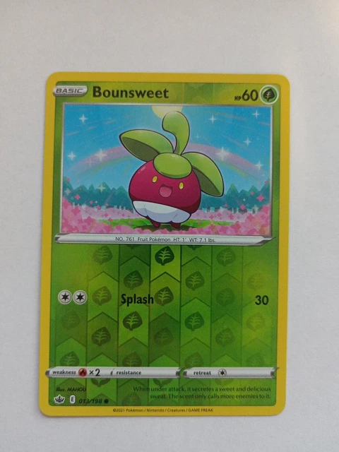 POKÉMON BOUNSWEET | Reverse Holo | 013/198 | Chilling Reign | English ...