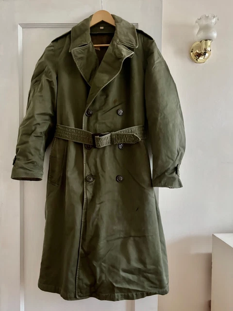 VINTAGE WORLD WAR ll WW2 1942/1943 US Army Wool Lined Trench Coat Reg Medium £82.03 - PicClick UK