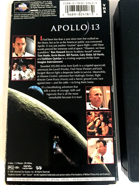APOLLO 13 TOM Hanks Kevin Bacon VHS tape Ships Same Day With Tracking £ ...