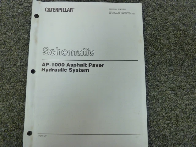CATERPILLAR CAT AP-1000 Asphaltpflaster Hydrauliksystem Schema Diagramm ...