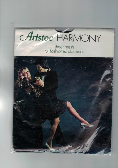 VINTAGE ARISTOC HARMONY Sheer Mesh Fully Fashioned Stockings Size 11 LL ...