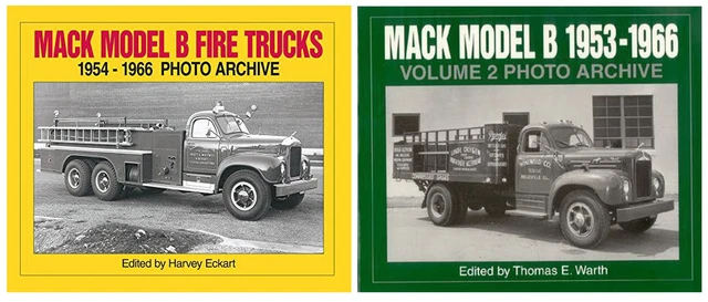 MACK MODEL B TWO BOOK Set FIRE TRUCK ENGINE DUMP TRUCK FLATBED $101.69 ...