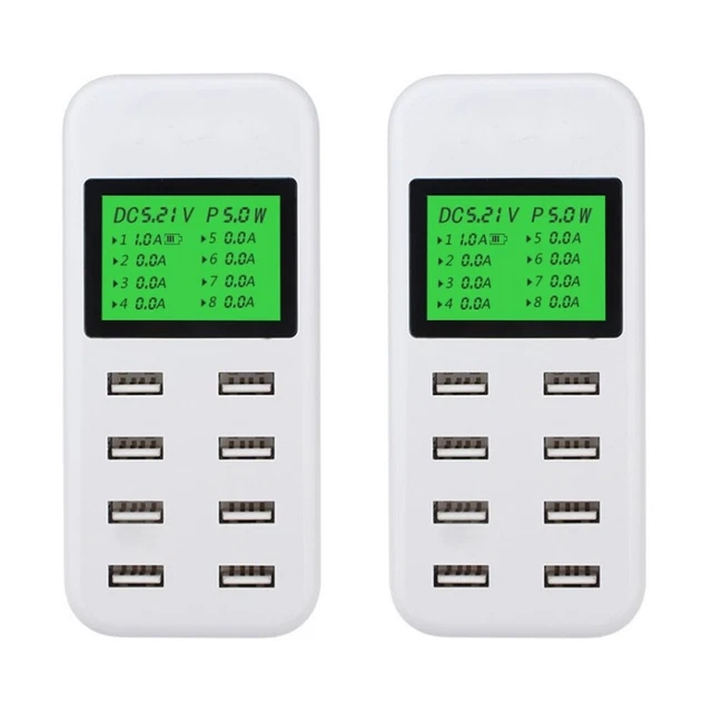 8-PORT USB CHARGEUR Portable USB Station De Recharge Pour Ordinateurs ...