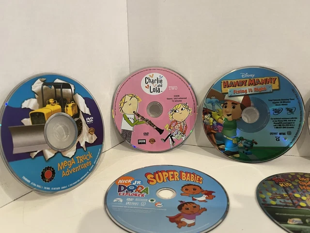 LOT OF 15 Kids DVD’s Dora Diego Barbie Max & Ruby Handy Manny Hi 5 ...