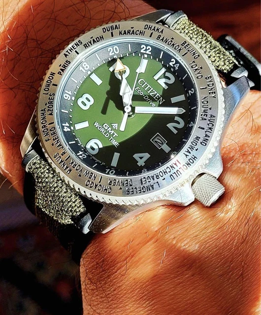 CITIZEN PROMASTER ECO-DRIVE GMT World time Radio controlled Quartz Mens ...