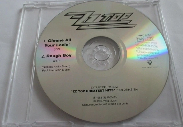 ZZ TOP - Rare 2 Tracks France Only Promo Single Cd "Gimme All Your ...