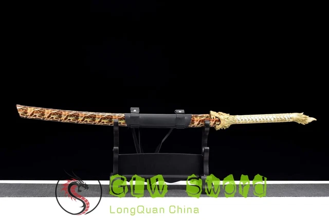 WOLF TSUBA JAPANESE Katana Sword Samurai Katana Hand Forged High ...