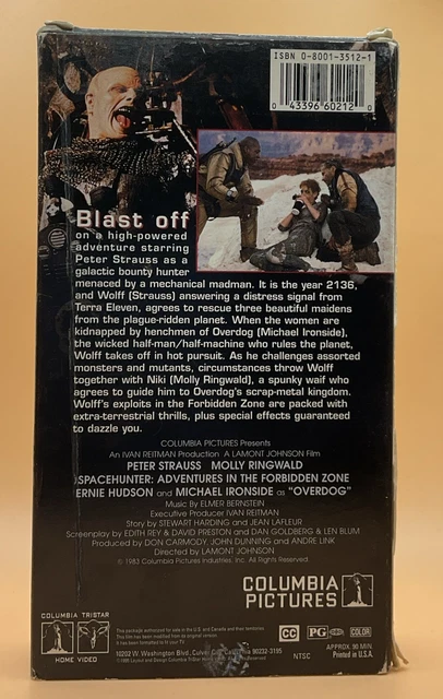SPACEHUNTER VHS 1996 Peter Strauss Molly Ringwald **Buy 2 Get 1 Free ...