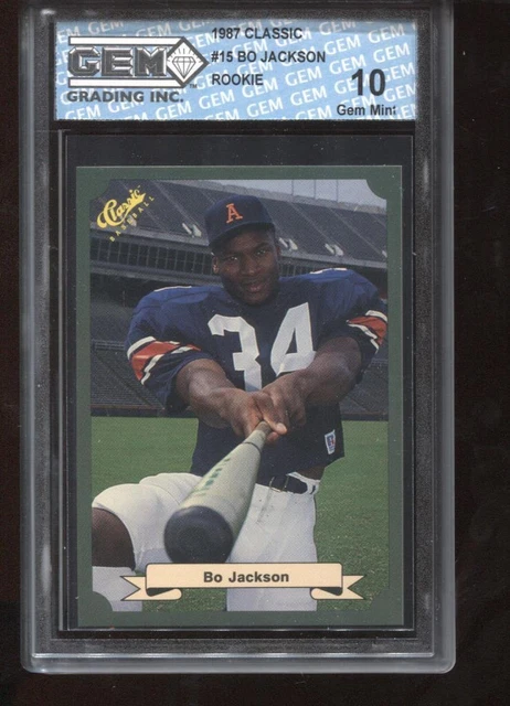 BO JACKSON RC 1987 Classic MLB Game #15 Green Rookie GEM MINT 10 EUR ...