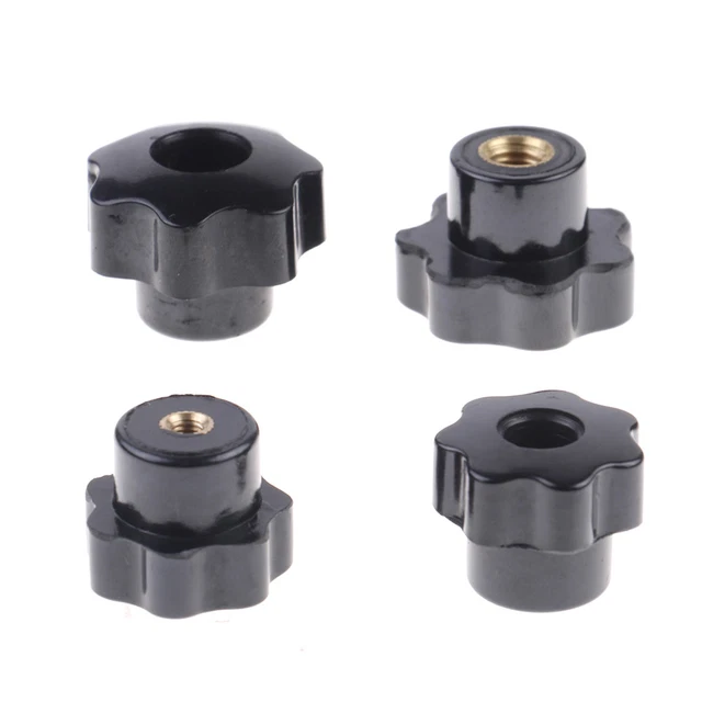 PLASTIC M4/M5/M6/M8 FEMALE thread seven star shaped head clamping nuts ...