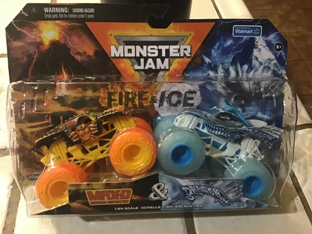 MONSTER JAM FIRE and Ice Max-D & Dragon HTF ! EUR 32,56 - PicClick FR