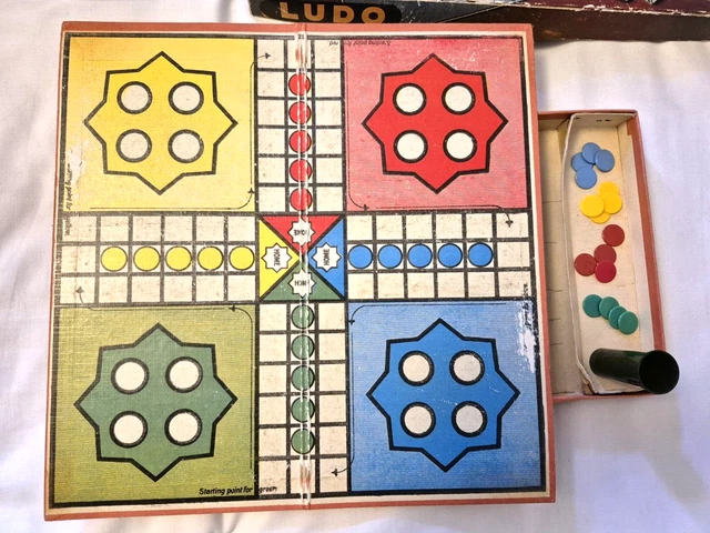 LUDO BOARD GAMES from Spears games. Vintage circa 1960 Original box and ...