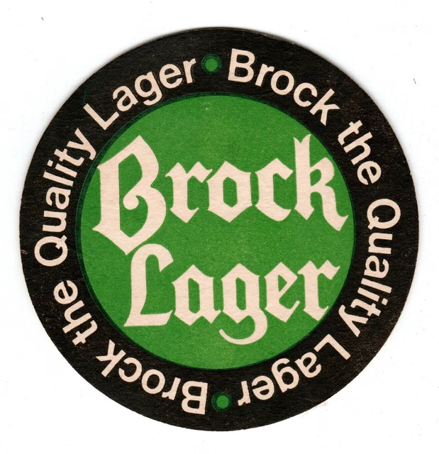 HALL & WOODHOUSE Brock Lager / Badger Traditional vintage beer mat £2. ...