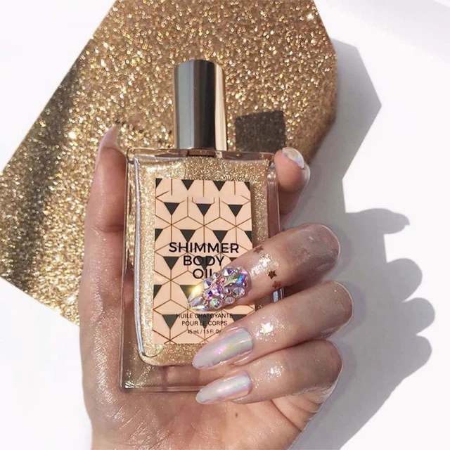 BRONZER HIGHLIGHTER LIQUID Gold Shimmer Oil Ultra Smooth Illuminating ...