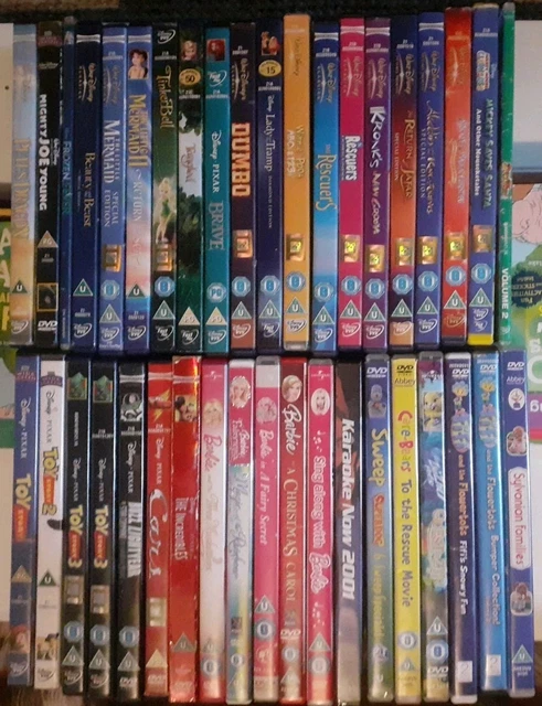 KIDS/CHILDREN/FAMILY DVD X39 BUNDLE/LOT. DISNEY/PIXAR/BARBIE/CLASSICS ...