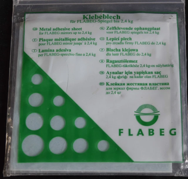 AUFHÄNGEBLECH FÜR SPIEGEL Klebeblech für Flabeg-Spiegel bis 2,4 kg ...