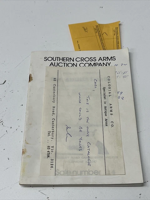 VINTAGE SOUTHERN CROSS Auction Company Colonial Arms 1971 Catalogue Gun ...