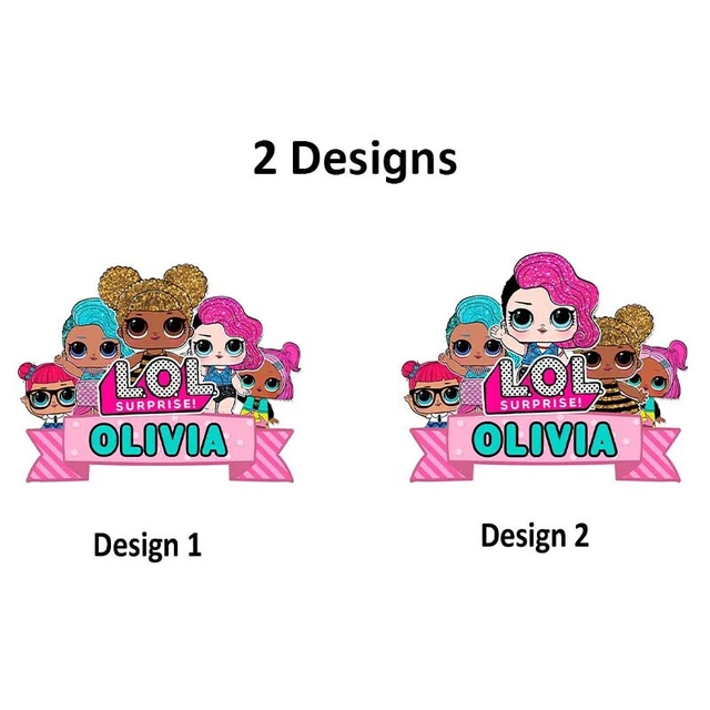 Personalised Lol Surprise Dolls Edible Logo Cake Image Icing Topper