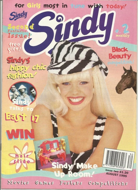 Sindy 2 August 1995 Vintage Girls Monthly Magazine Includes Free