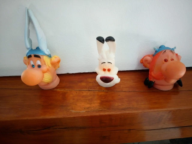 3 TETES DE Marionnettes Asterix Obelix, Dargaud, Uderzo Goscinny Paris ...