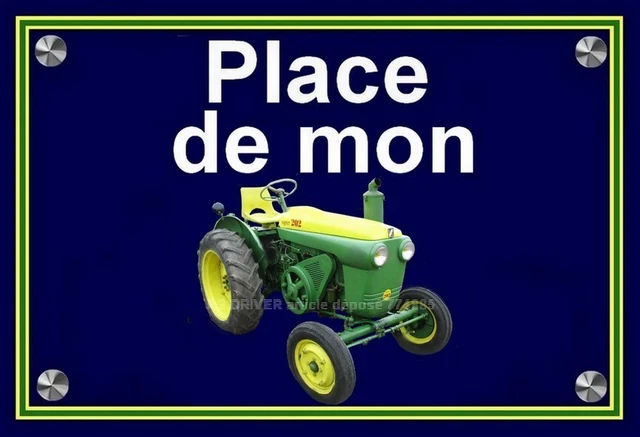 PLAQUE & PLACE DE MON TRACTEUR SFV VIERZON SUPER 202 " idée cadeau ...
