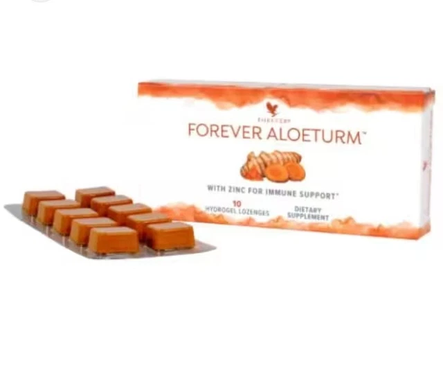 FOREVER ALOE TURM (10 Tablets) Turmeric Lozenges With Aloe Vera £11.80 ...