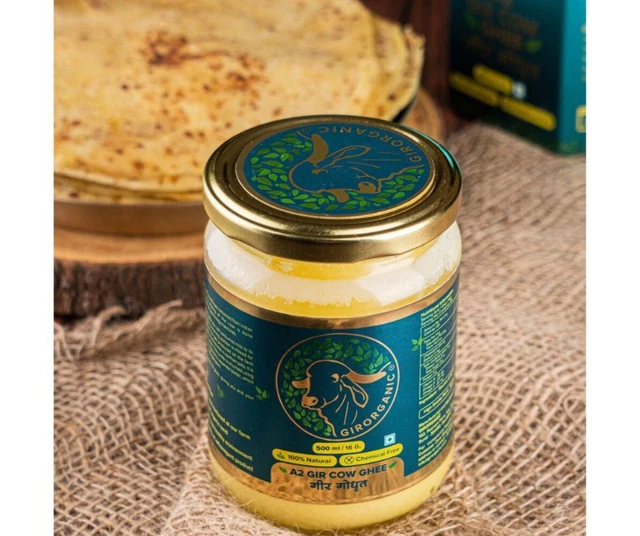 GIRORGANIC A2 GIR Cow Ghee - Pure A2 Gir Cow Ghee, Organic Grass Fed ...