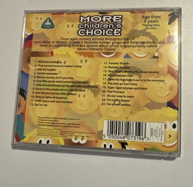 MORE CHILDREN'S CHOICE (23 tracks) - Early Learning Centre CD £4.90 ...