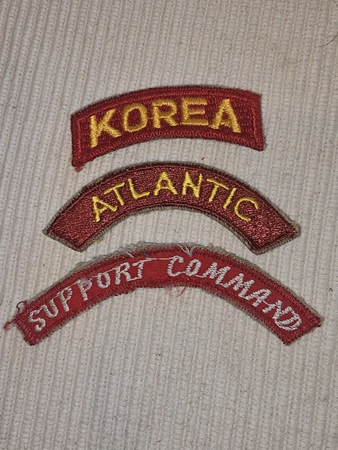 WWII 1960S US Army Korea Made 8th Army Atlantic Tab Patch Lot L@@K!!! £ ...