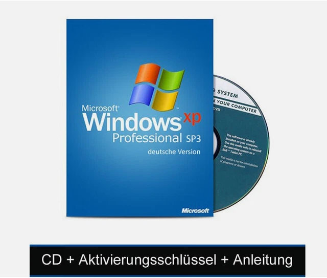 WINDOWS XP PROFESSIONAL SP3 CD in deutsch 32 Bit mit ...