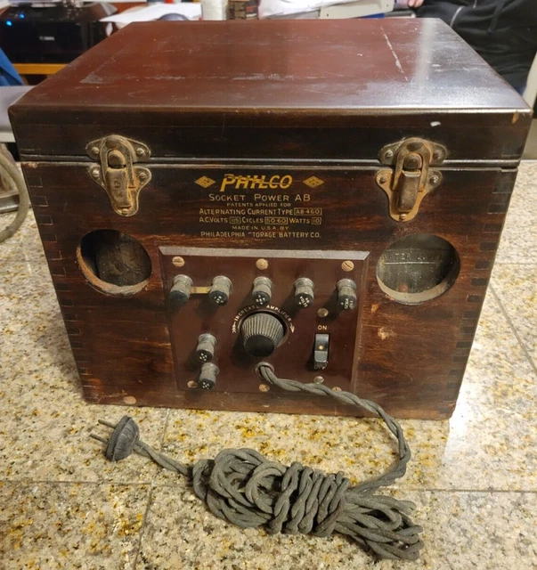 VINTAGE PHILCO AB Socket Power Radio Battery Eliminator, Rare ...