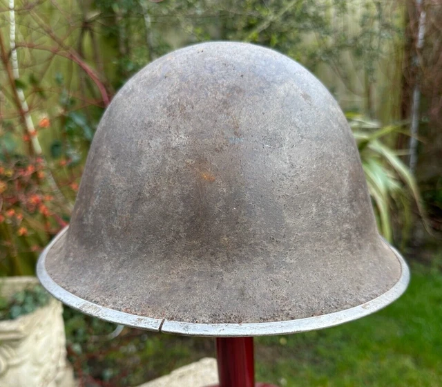 WW2 BRITISH ARMY Turtle Steel Helmet 1944 D-Day Normandy Original Shell ...