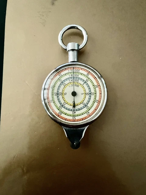 VINTAGE GERMAN POCKET Map Measure Opisometer Curvimeter Instrument £9. ...