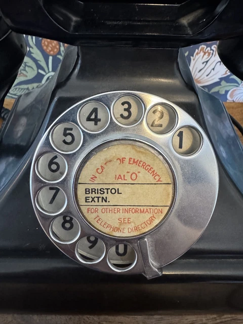 BAKELITE PYRAMID VINTAGE telephone GPO 1930s bell set 26 with Bristol ...