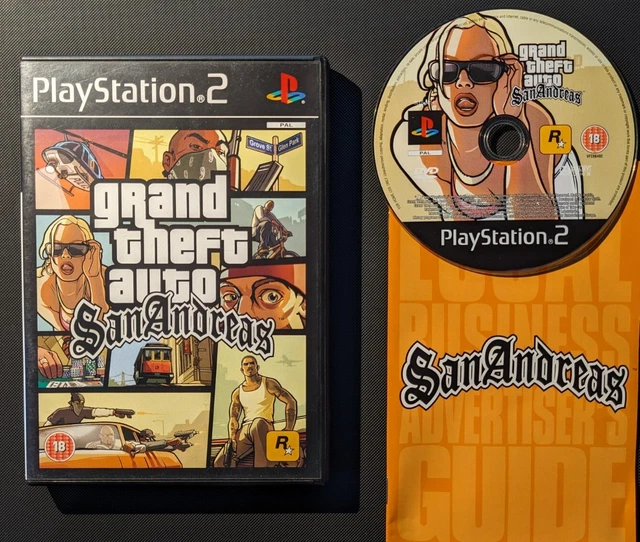 GRAND THEFT AUTO GTA San Andreas PlayStation 2 PS2 Complete in Box (No ...