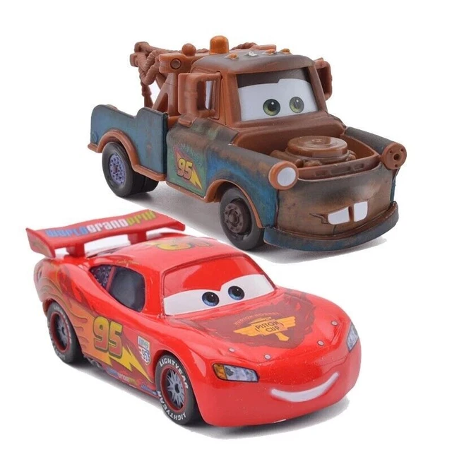 LOT 2 DISNEY Pixar Cars Lightning Mcqueen & Mater Diecast Toy Cars Boy ...