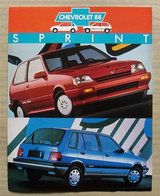 CHEVROLET SPRINT RANGE Canada Car Sales Specification Leaflet For 1988 ...