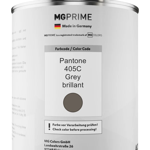 PANTONE 405C GREY brillant peinture acrylique 1,5L durcisseur y.c. EUR ...