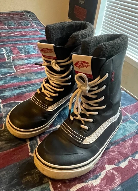 VANS STANDARD MTE Snow Boots - Black White - US Men's 7 / Women's 8.5 ...