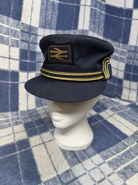 BRITISH RAIL STAFF uniform peaked hat cap 1985 with double arrow Logo ...
