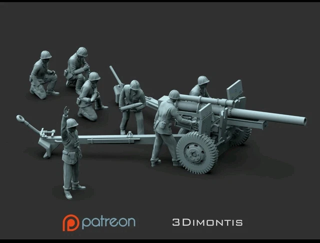 WW2&US HOWITZER 105MM and Artillery Crew" Scale 1:35 Full Diorama £50. ...